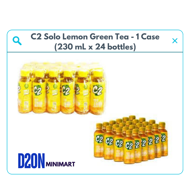 C2 Solo Lemon Green Tea - 1 Case (230 mL x 24 bottles) | Shopee Philippines