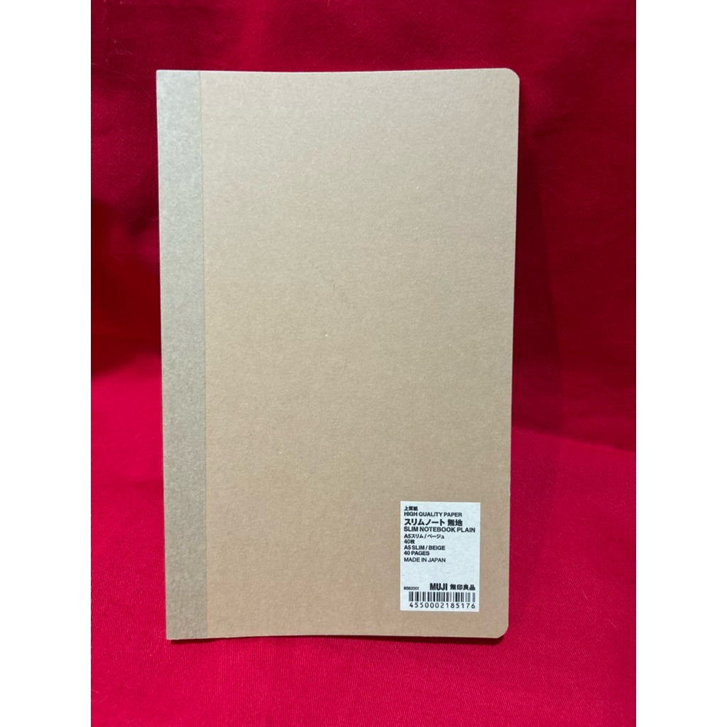 MUJI Slim Notebook High Quality / Plain/ A6/ B6/A5/40 pages/ Japan ...