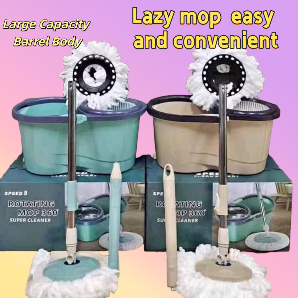 Upgraded Mop With Spinner and Bucket Complete Set Stainless Steel ...