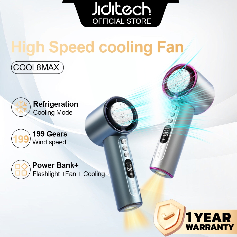 Jiditech Cool 8Max Fan 4-in-1 Multi-Function Mini Fan High Speed ...