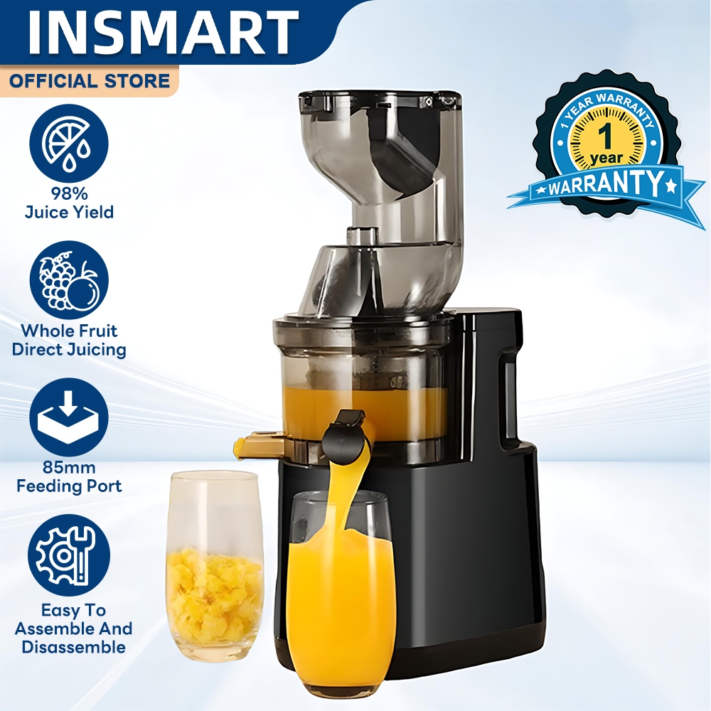 INSMART Fully Automatic Juicers Pulp and Juice Separator 85mm Large ...