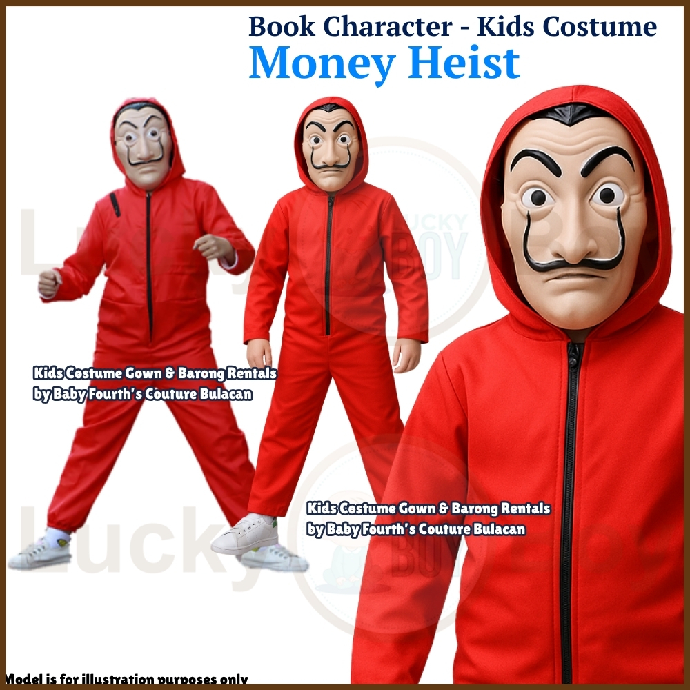 Book Character Movie Money heist Overall Costume for Kids for Cosplay ...