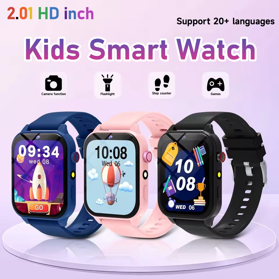 Kids Smart Watch Waterproof Children Game Smartwatch Flashlight With ...