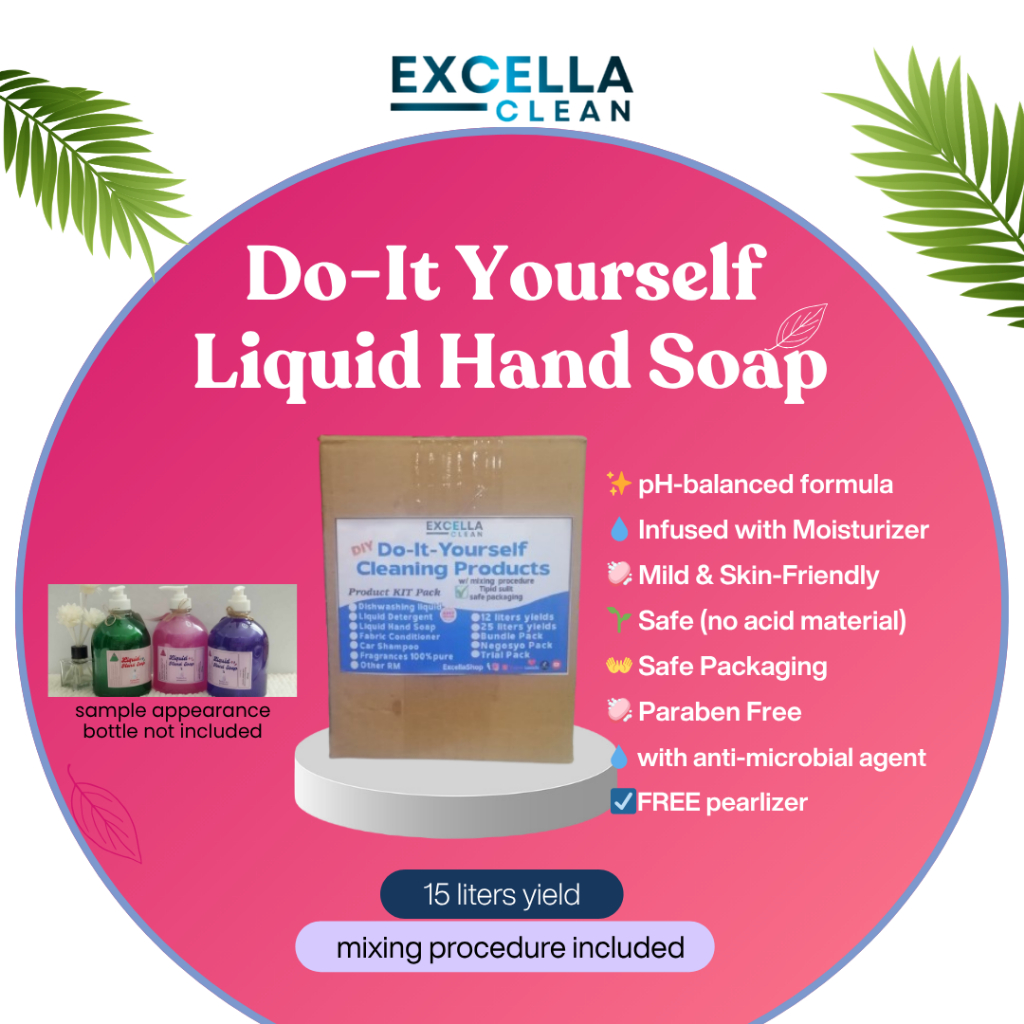 DIY LIQUID HAND SOAP KIT 15-16 Liters yield with moisturizer FREE ...