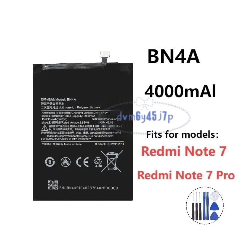 Xiaomi Redmi Note 7 / Note7 Pro Battery Model BN4A Quality Capacity ...