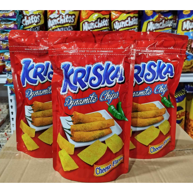 KRISKA DYNAMITE CHIPS CHEESE FLAVOR (BUNDLE BY 3'S) | Shopee Philippines