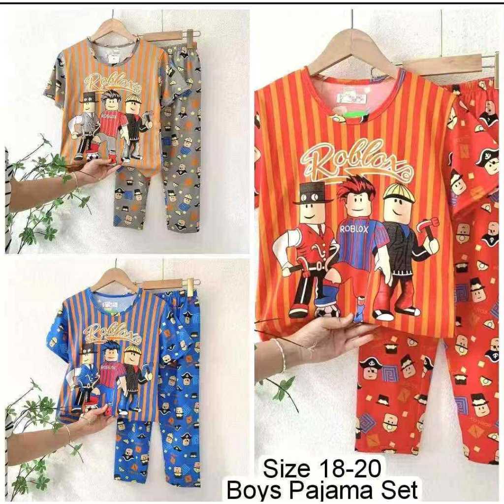 Roblox Terno Pajama set for boys cotton spandex age 3 to 10 | Shopee ...