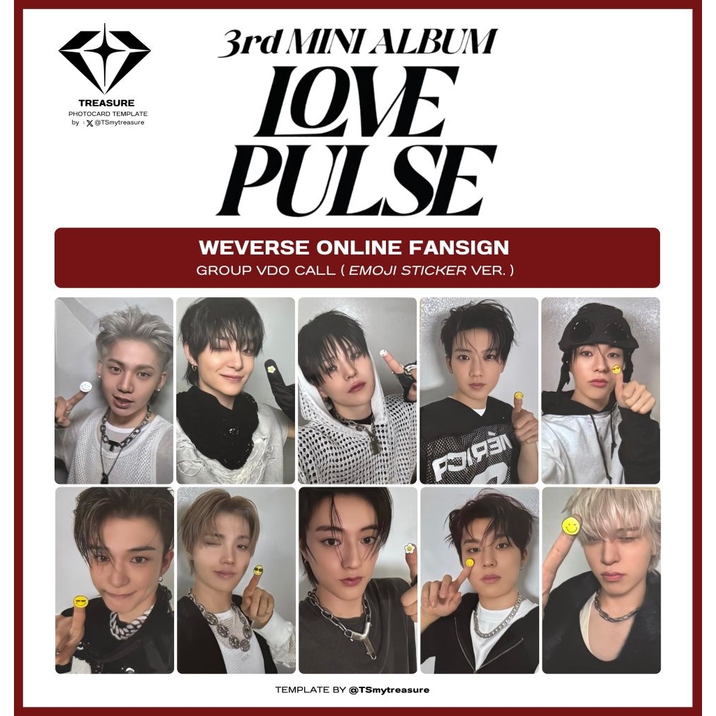 TREASURE 3rd MINI ALBUM [ LOVE PULSE ] WEVERSE ONLINE FANSIGN GROUP VDO ...