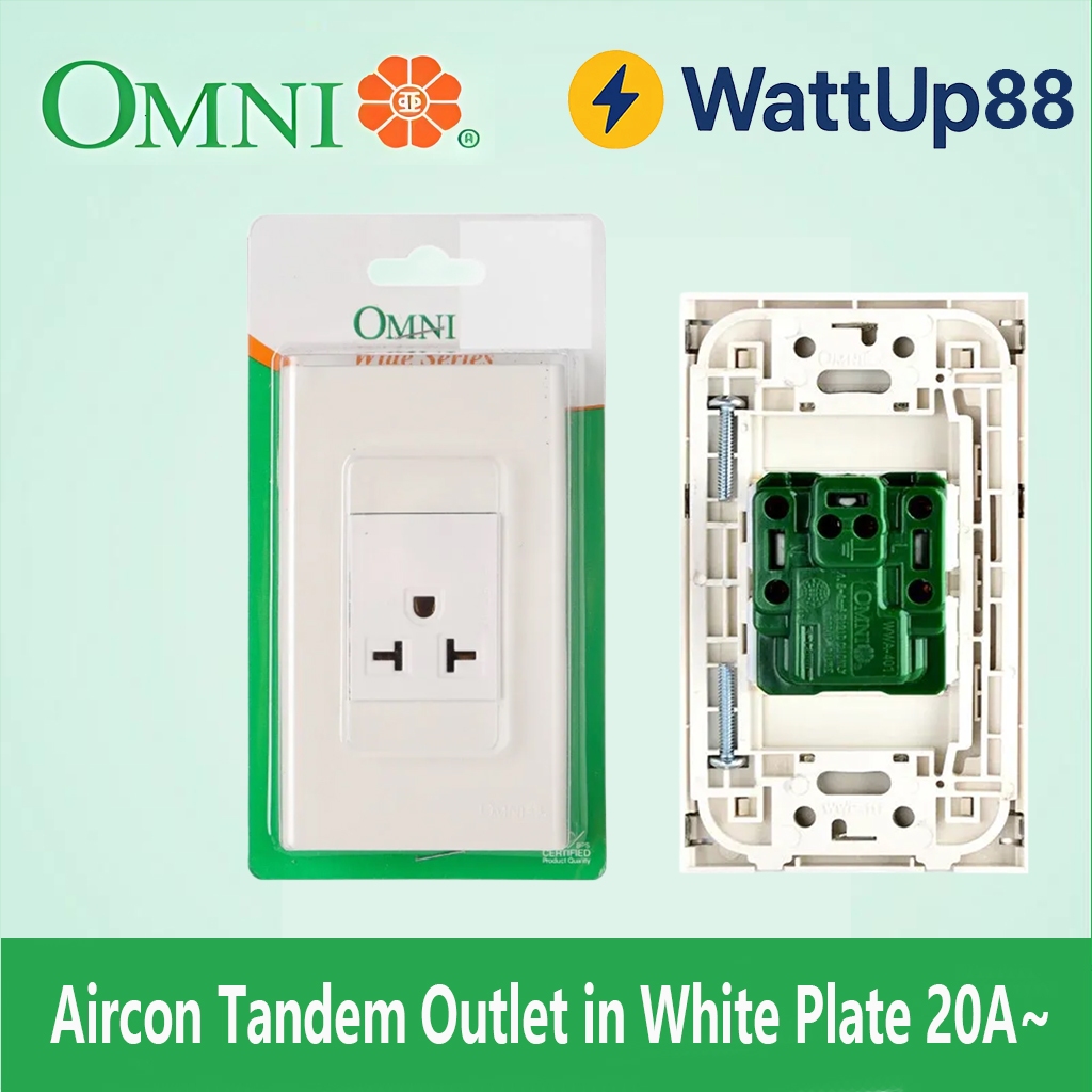 Omni by Winland Aircon Tandem Outlet in Wide Series Plate 20A - WP1-WA ...