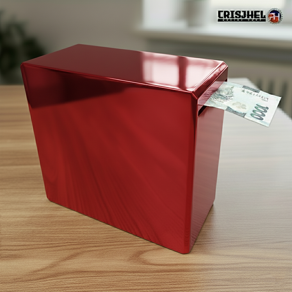 METALLIC RED - Coin Bank For Paper Bill Ipon Challenge 2025 - Secure ...