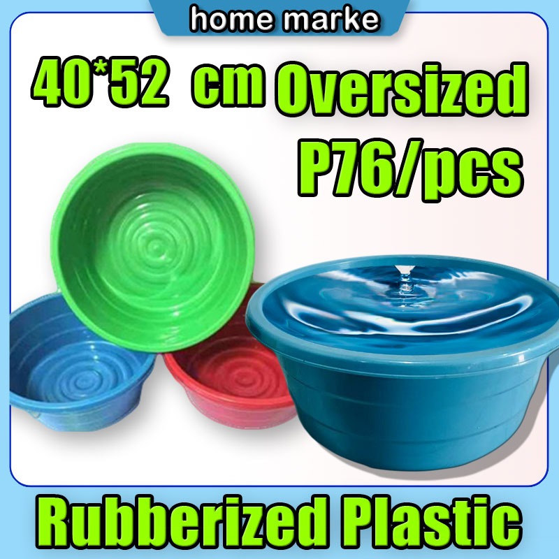 Plastic Laundry Basin Large Black And Candy Colored Rubberized Plastic ...