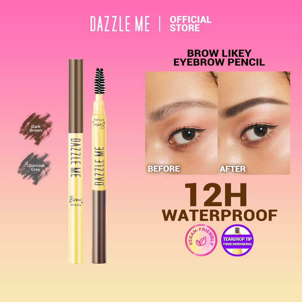 DAZZLE ME Brow Likey Eyebrow Pencil | Long-lasting Waterproof Eyebrow ...
