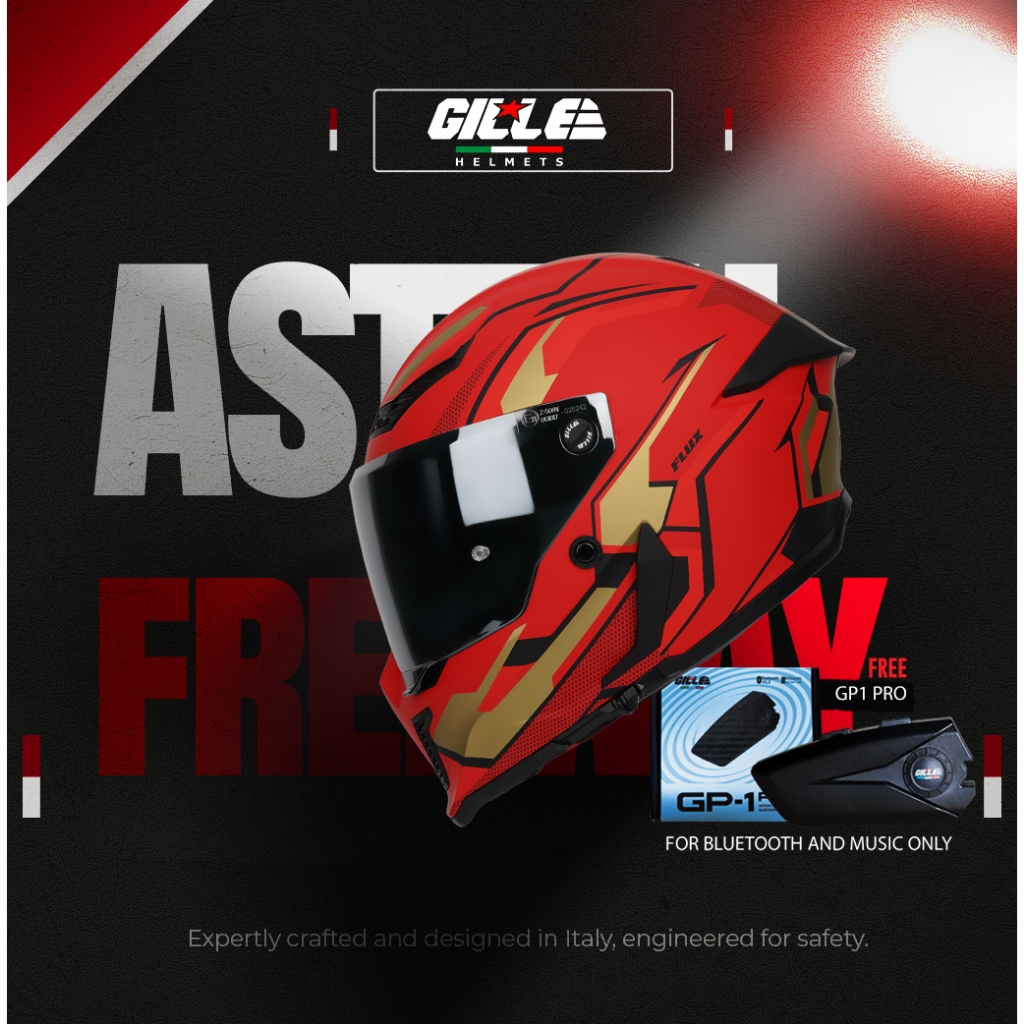 GILLE ASTRAL FREEWAY Design Motorcycle Helmet Full Face Dual Visor With ...