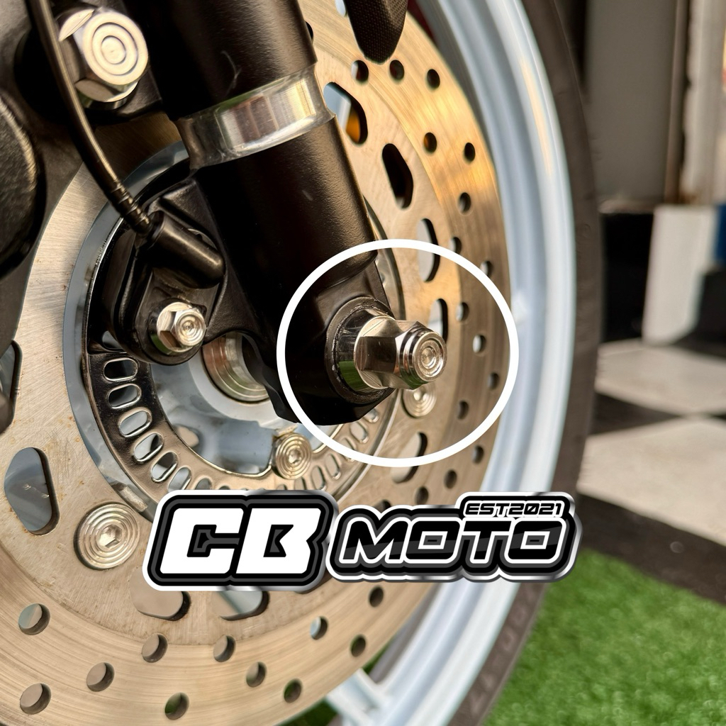 HENG / SC SIAM EHE FRONT AXLE FOR AEROX V1 & V2 S CNC CONCAVE | Shopee ...