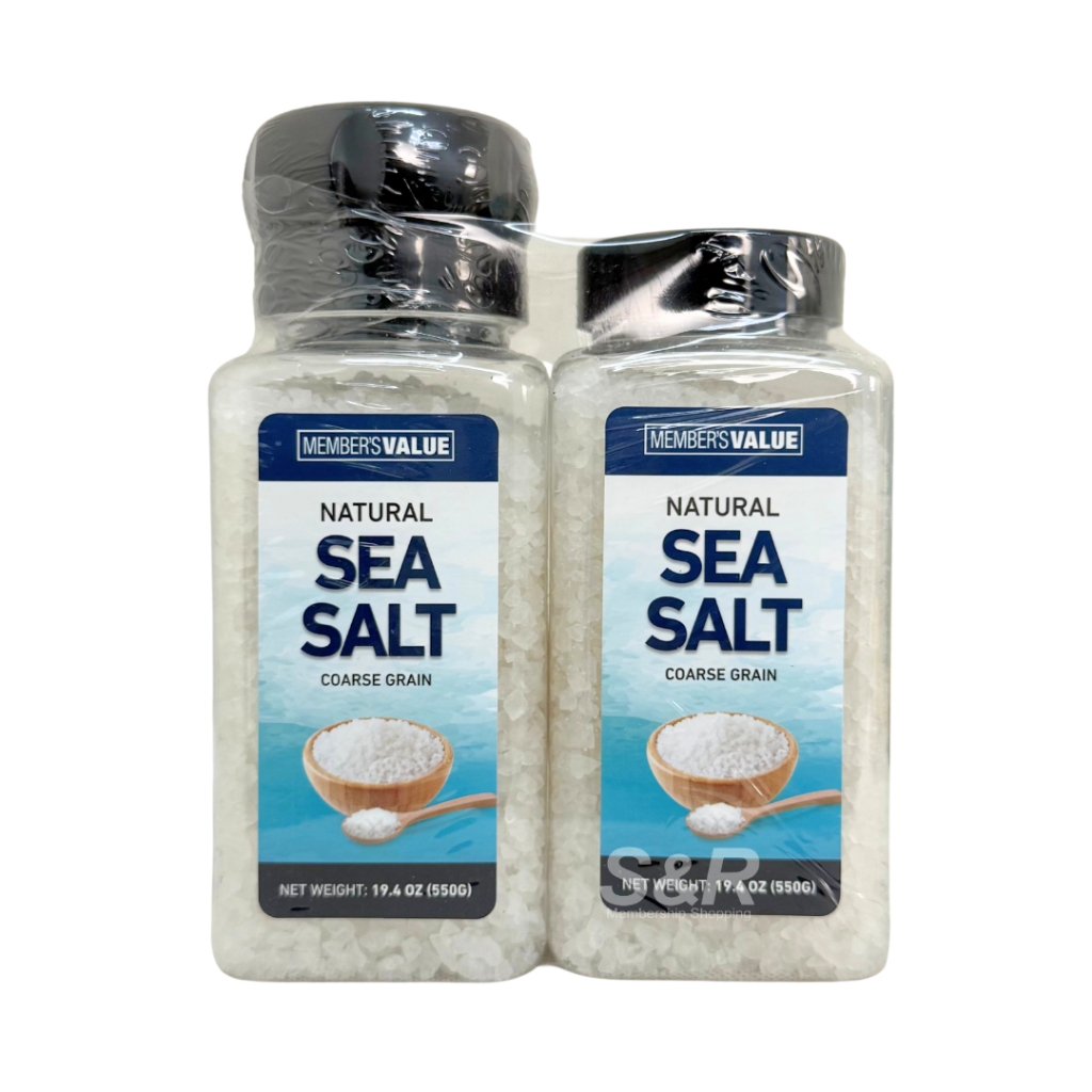 Member's Value Natural Sea Salt Coarse Grain 550g x 2 Pieces | Shopee ...