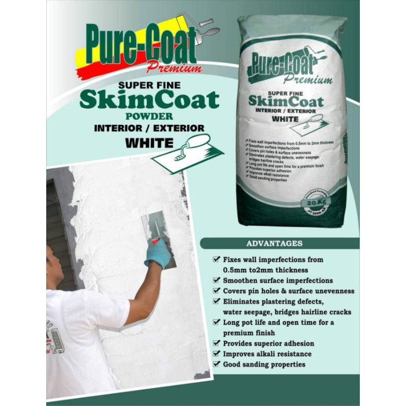 1kg Pure Coat Skim Coat Skimcoat | Shopee Philippines