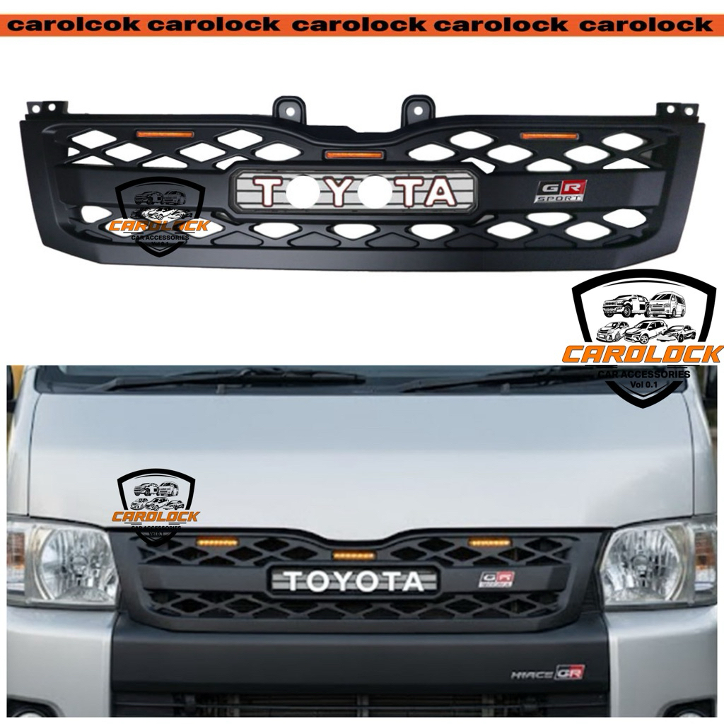 Toyota Hiace Commuter 2008 - 2013 GR Grill with Light | Shopee Philippines