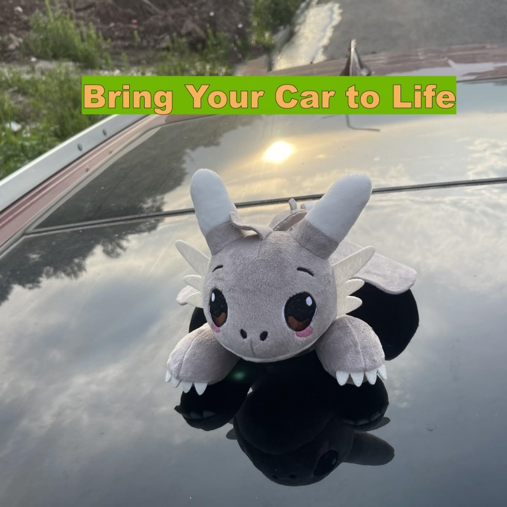 Toothless Car Plush Toy with Suction Cup | Cute Car Hood Decoration for ...