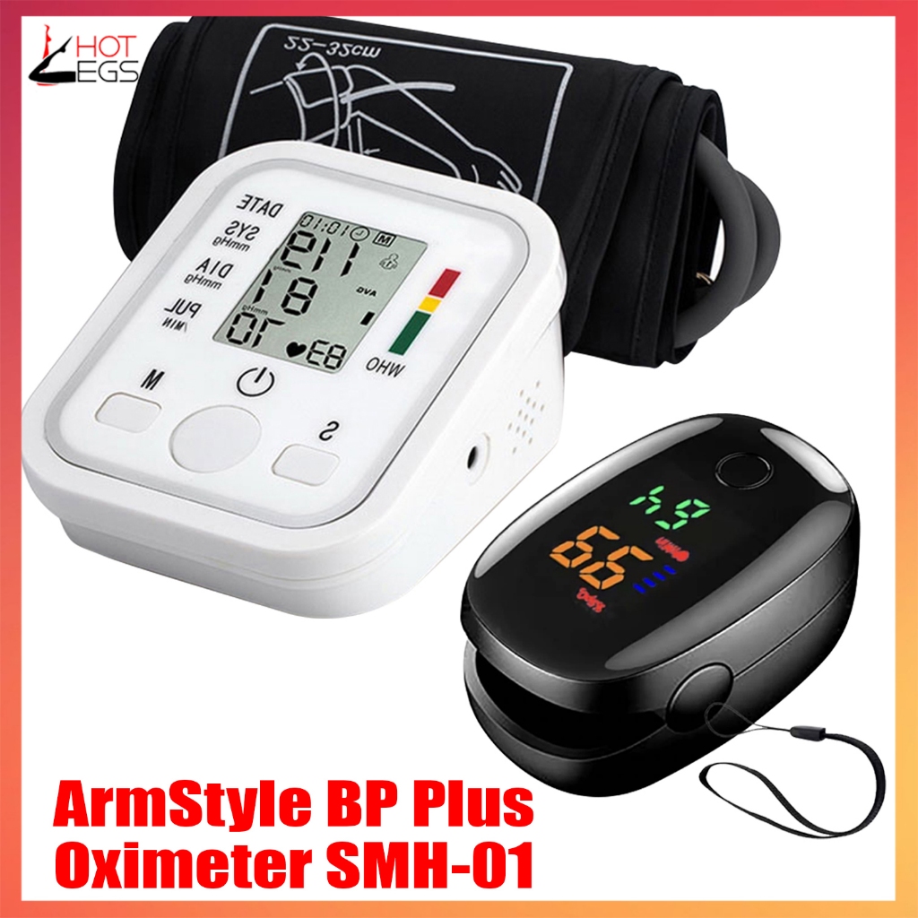 Electronic Blood Pressure Monitor Arm Style Plus Fingertip Pulse ...