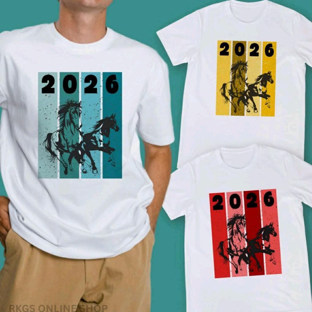 New Year 2026 Color of the Year Tshirt Cloud Dancer - Teal Red Gold ...