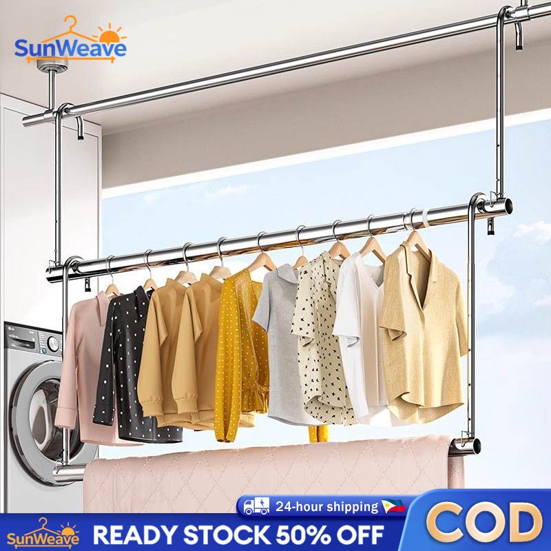 Retractable Sampayan Clothes Drying Rack ng Damit Adjustable Stainless ...