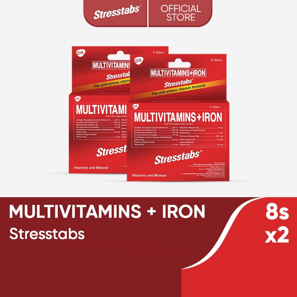 Stresstabs Multivitamins + Iron 8s Fights Stress, Restores Mental Focus ...