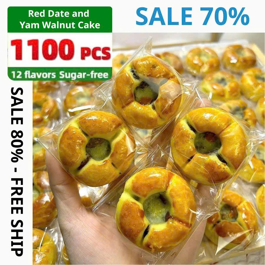 3F FOOD Red Date Yam Walnut Cake Walnut Date Biscuits coarse grain meal ...