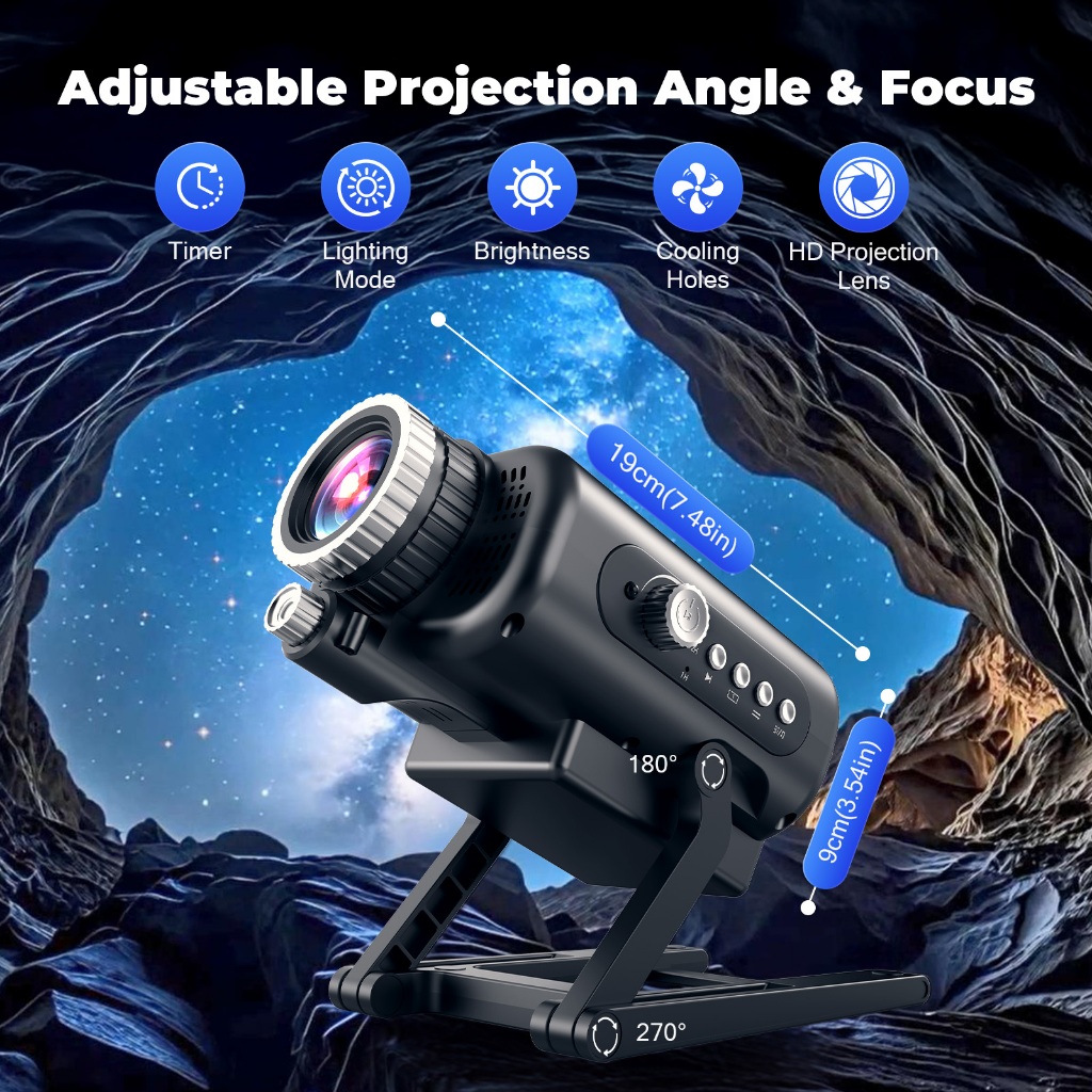 Planetarium projector machine Starry Galaxy Projector 3D Dynamic Video ...