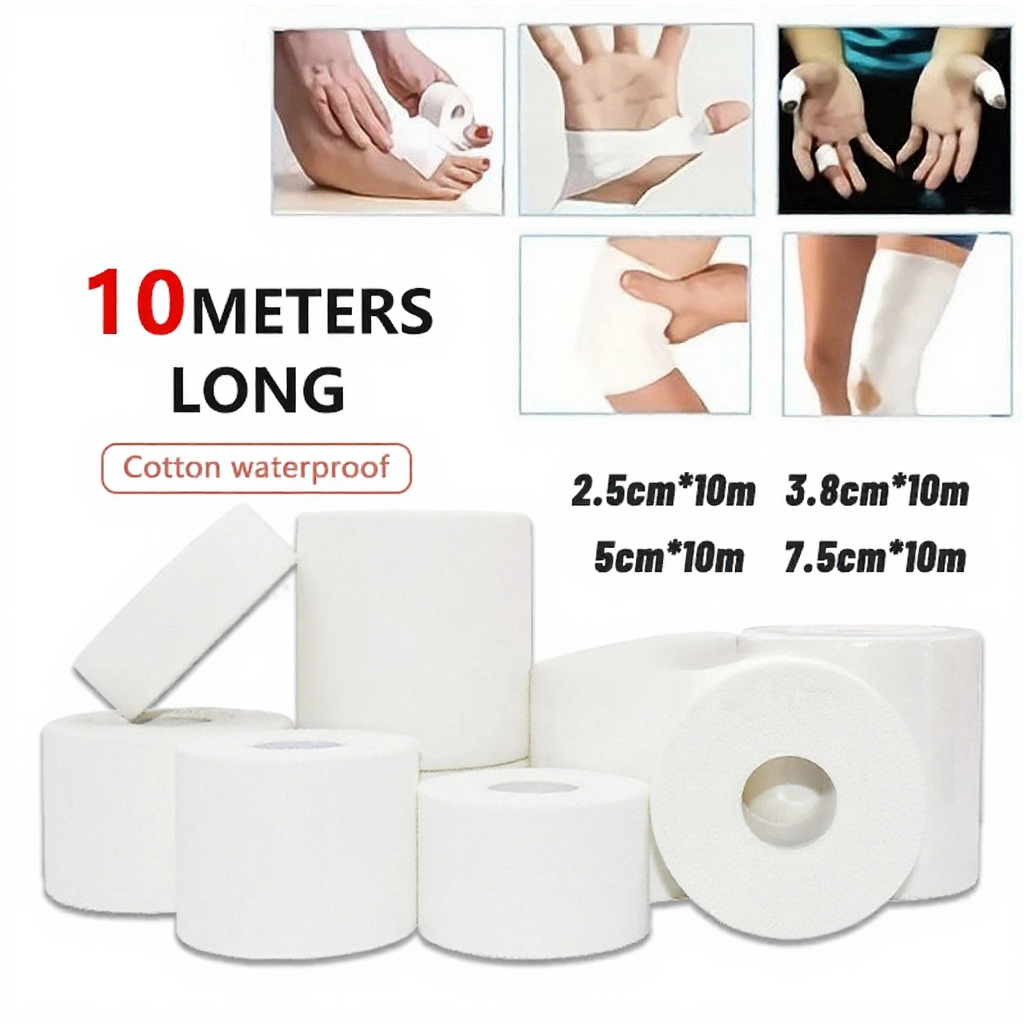 3.8CM*10M Mueller Tape Athletic White Sports Tape Waterproof EASY Tear ...