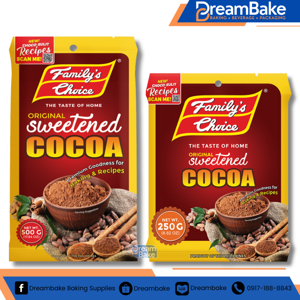 Family's Choice Sweetened Cocoa 500g and 250g | Shopee Philippines