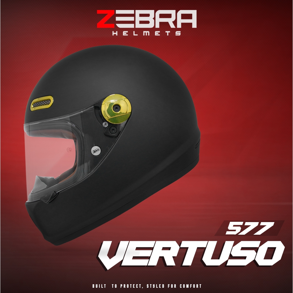 ZEBRA A118-2 (577) Vertuoso Full Face Retro Style Motorcycle Helmet ...