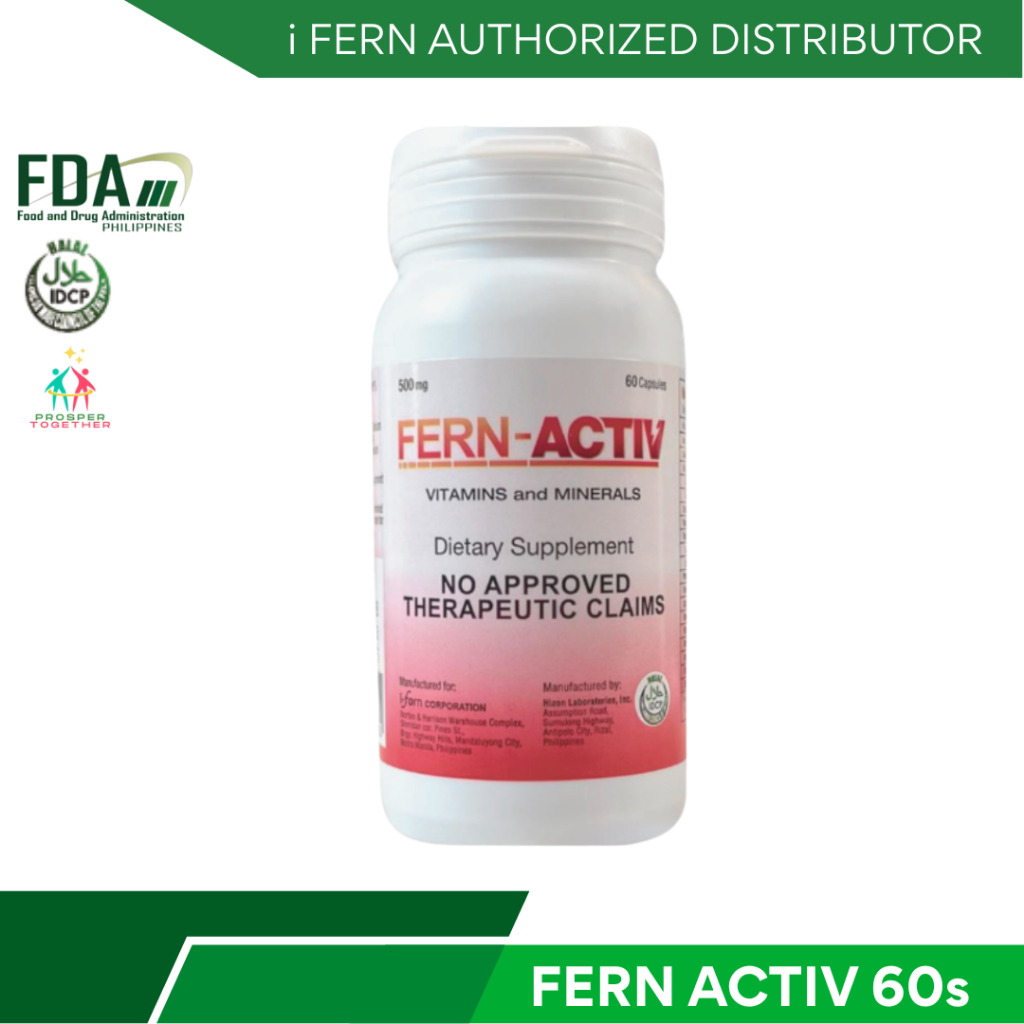 iFern FERN-ACTIV Multivitamins 60cap/bottle | Shopee Philippines