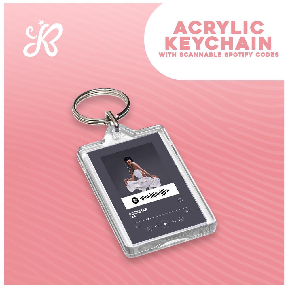 BLACKPINK LISA-Inspired Acrylic Keychain with Scannable Spotify Code ...