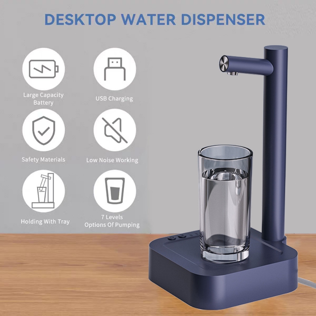 Automatic Desktop Water Dispenser Silent USB Rechargeable Water Pump ...