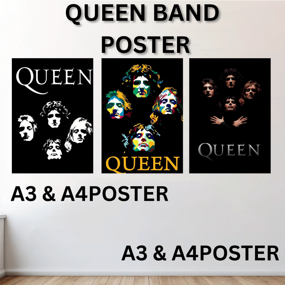 QUEEN BAND PREMIUM AESTHETIC WALL POSTER GLOSSY A4 SIZE | Shopee ...