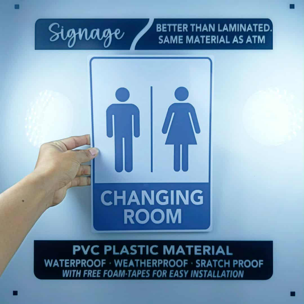 SIGNAGE - CHANGING ROOM - PVC PLASTIC MATERIAL SIGNAGE | Shopee Philippines