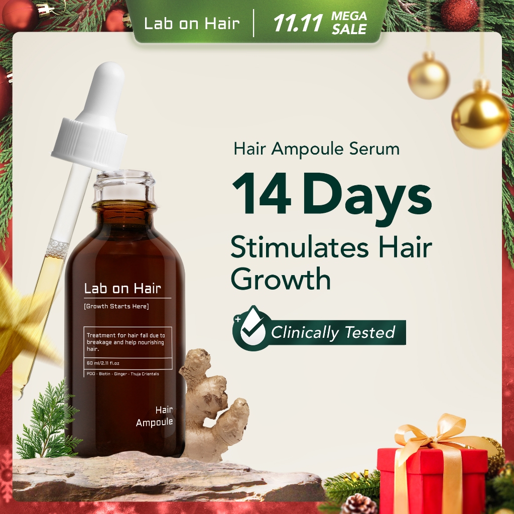 Lab on Hair Hair Fall Ampoule Serum - for New Healthy Hair Growth anti ...