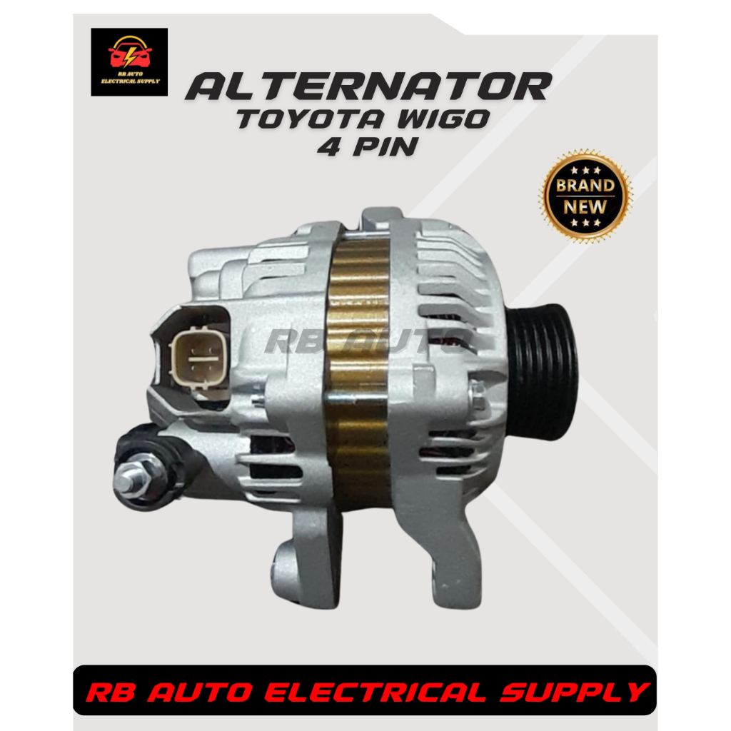 ALTERNATOR ASSEMBLY TOYOTA WIGO 4PIN 14V 70A 6PK 27060-BZ360 | Shopee ...