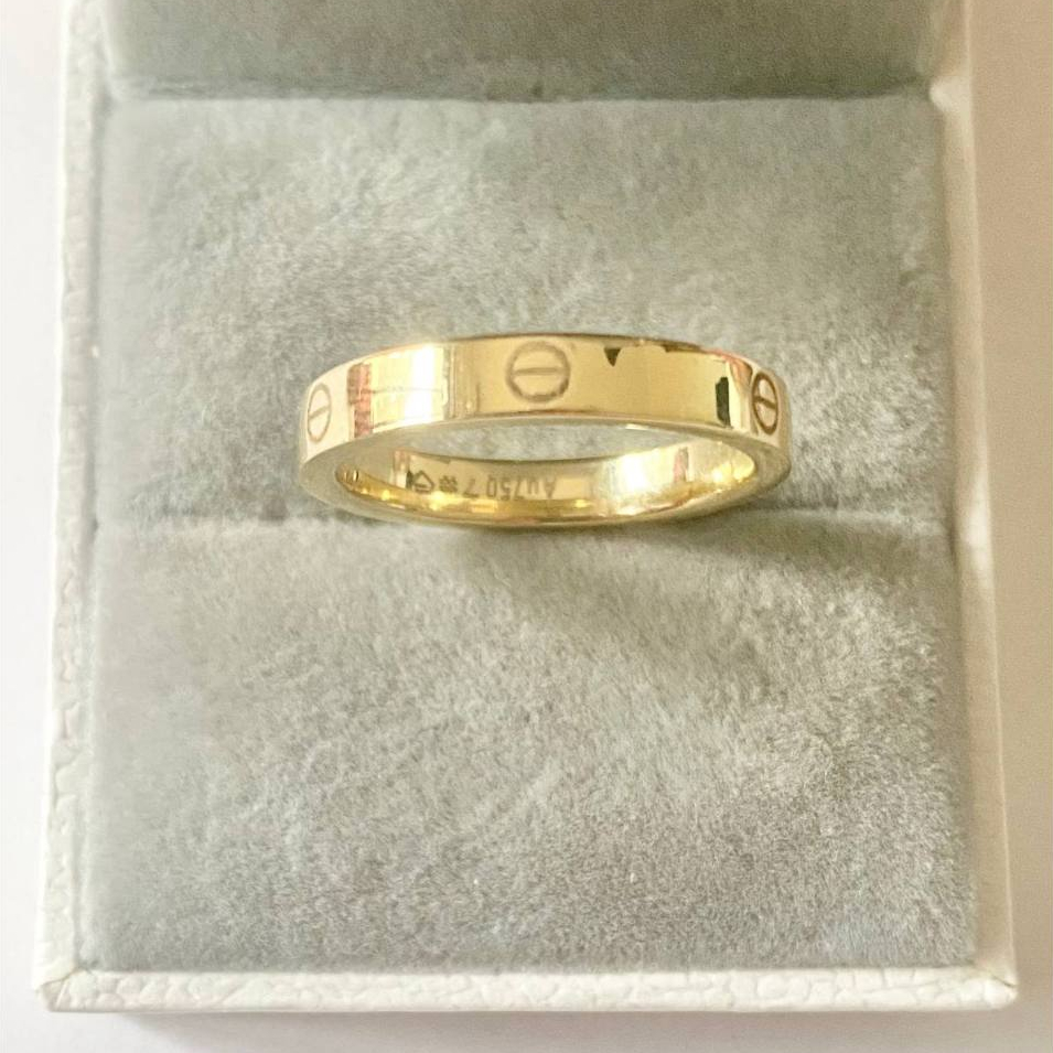 Pawnable 18K Saudi Gold Love Screw Hollow Ring | Shopee Philippines