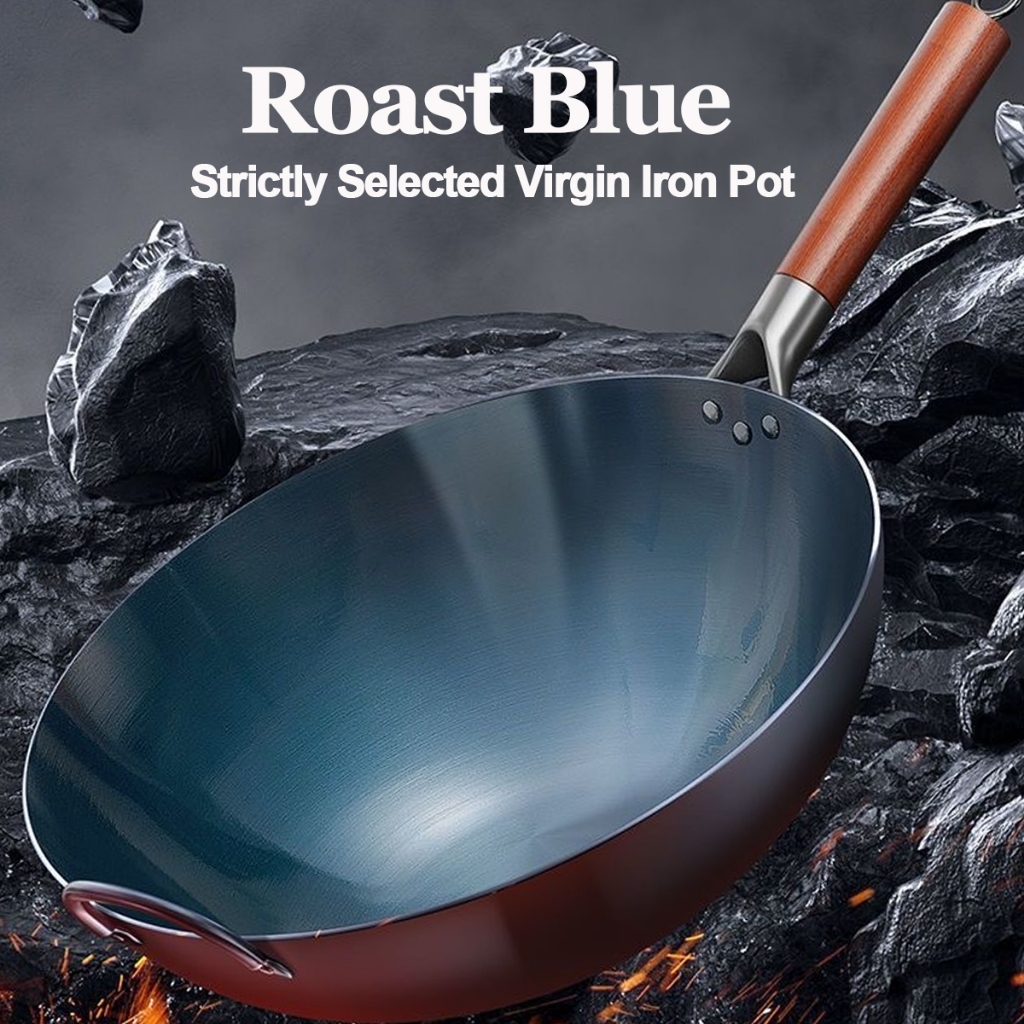 Traditional Chinese Handmade Wok Non-Stick Frying Pan Wok Bang ...