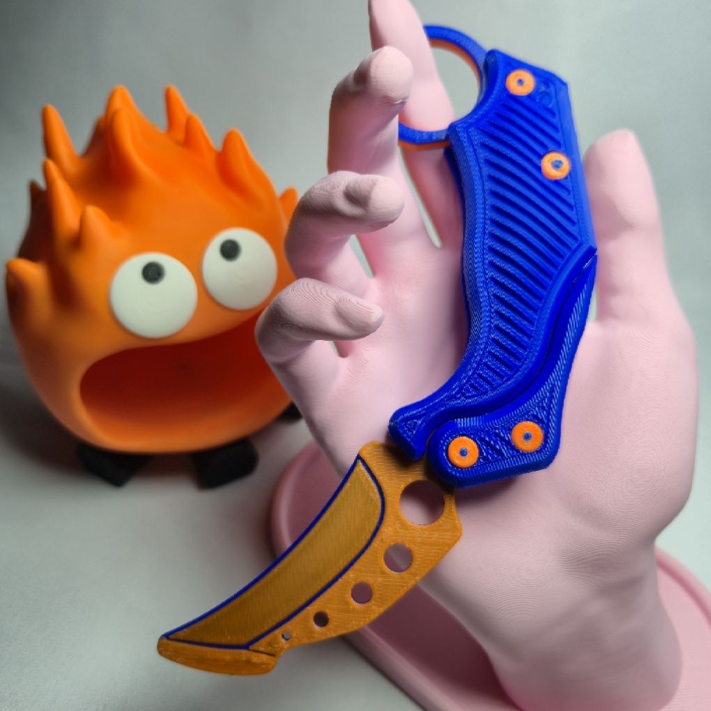 3D Printed Gravity Claw Foldable Carrot Knife Fidget Toy Stress Relief ...