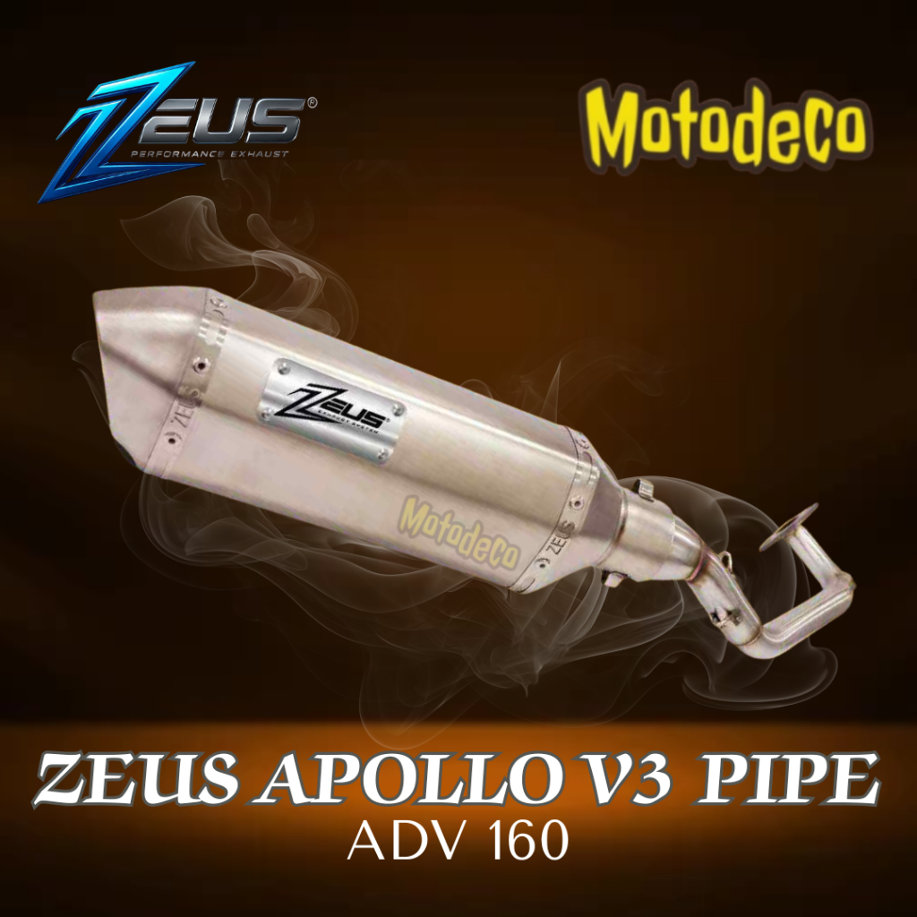 [ NEW ] ZEUS EXHAUST PIPE APOLLO V3 FOR ADV 160 W/ SILENCER | Shopee ...