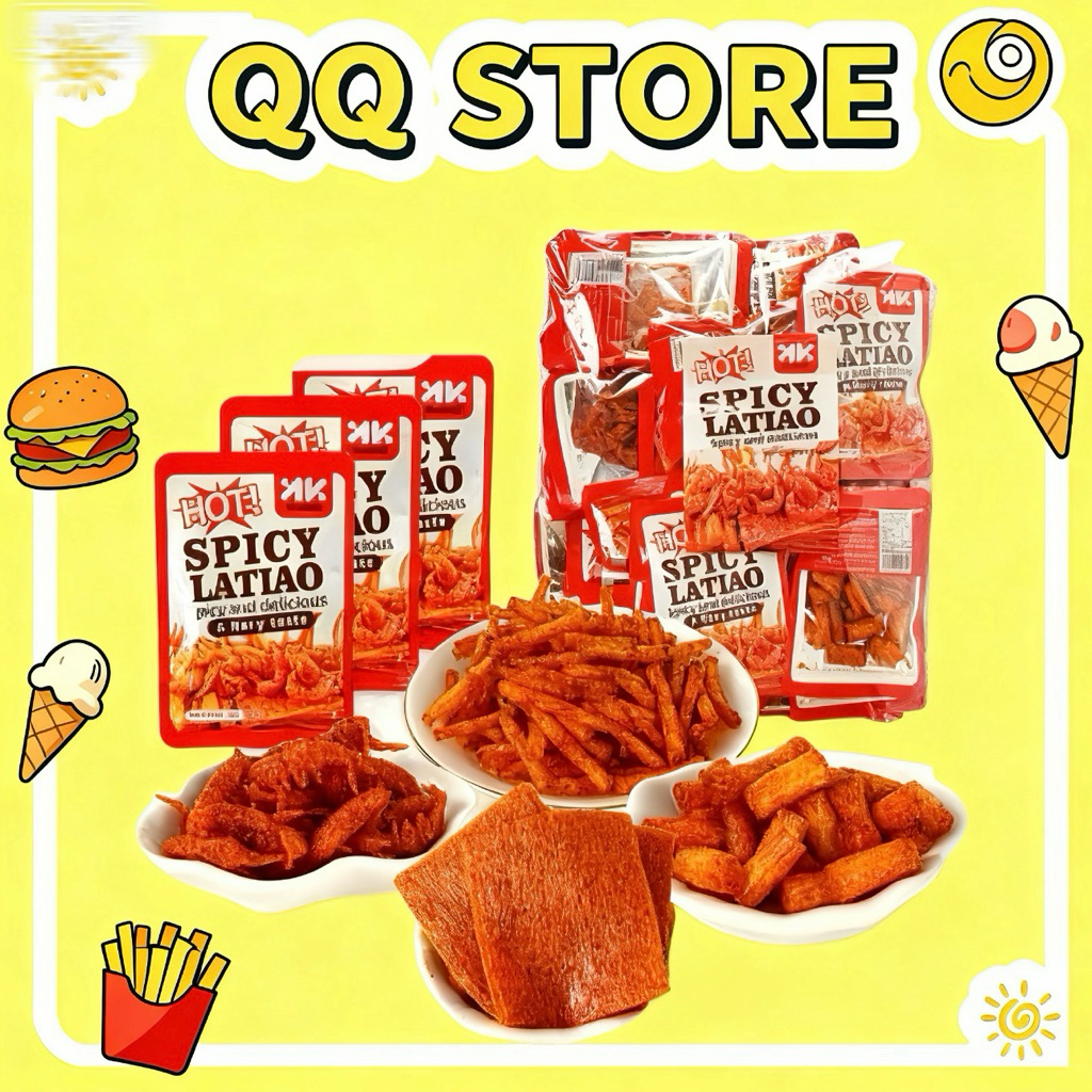 1pack/30pcs 4 in 1 Latiao Snack Spicy and sweet Strips 18G SUGAR CRASH ...