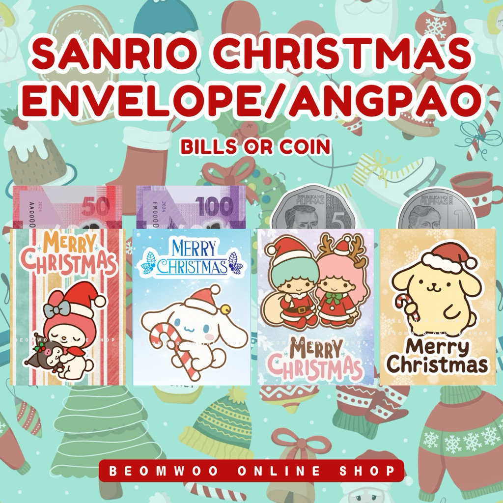 Sanrio Christmas Money Envelope / Angpao (Bills or Coin) | Shopee ...