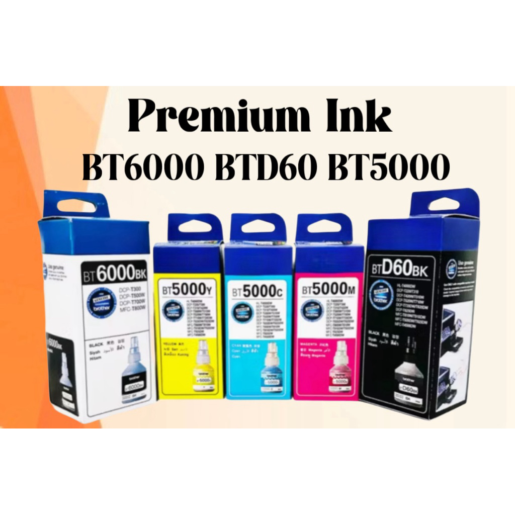 BTD60 Bt6000 BT5000 Ink Bottle BCYM used for Printer DCP-T300, DCP ...