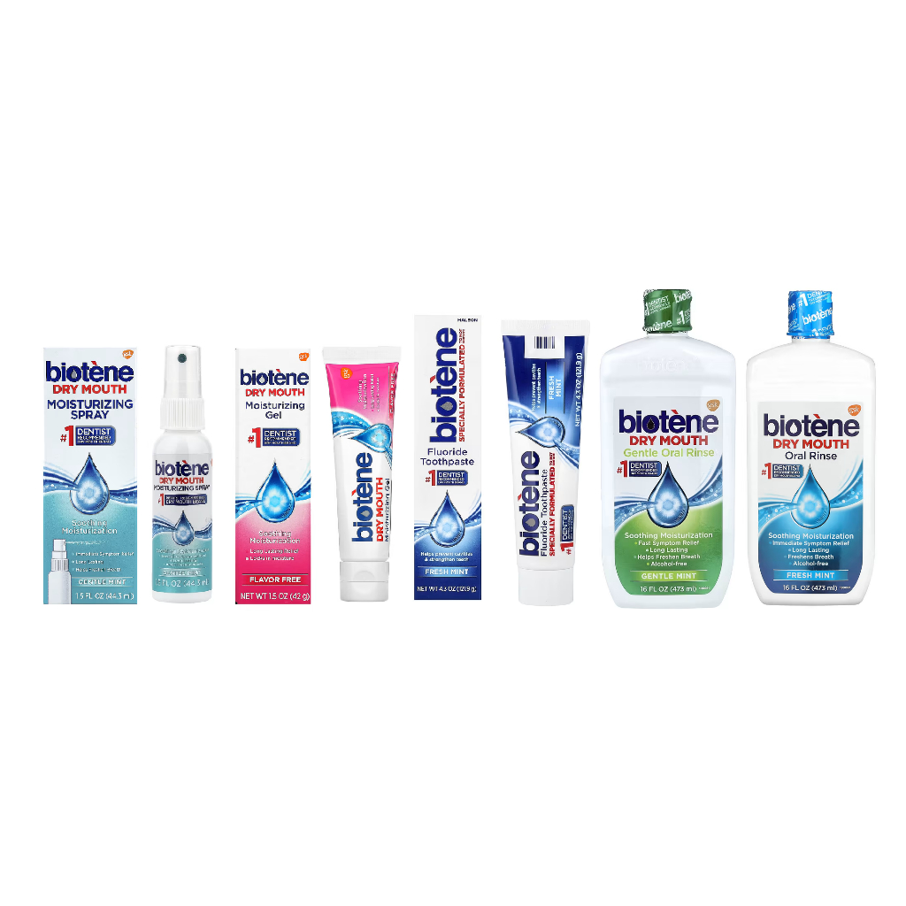 Biotene Dental Products Dry Mouth Moisturizing Spray / Gel / Fluoride ...