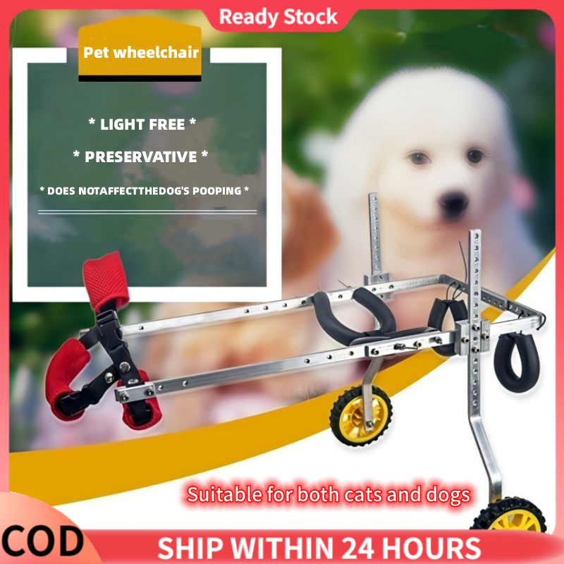 Stainless Steel Adjustable Pet Dog Cat Wheelchair Walk For Handicapped ...