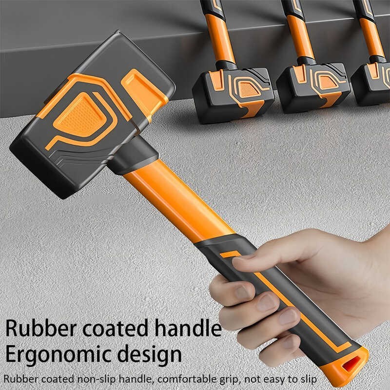 QX Rubber hammer solid rubber mallet multi-purpose soft rubber square ...