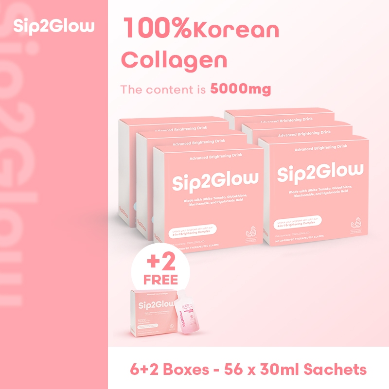 [B6G2] Sip2Glow Advanced Collagen Drink with Korean Collagen Tripeptide ...