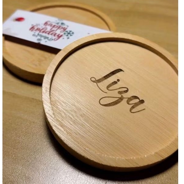 Personalized Mug coaster with engraved | Shopee Philippines